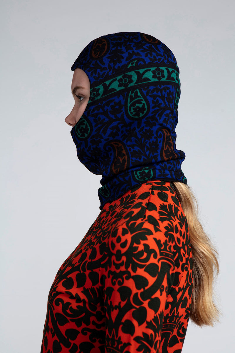 BALACLAVA WOOL INDIAN FORREST BLUE– Frei Und Apple