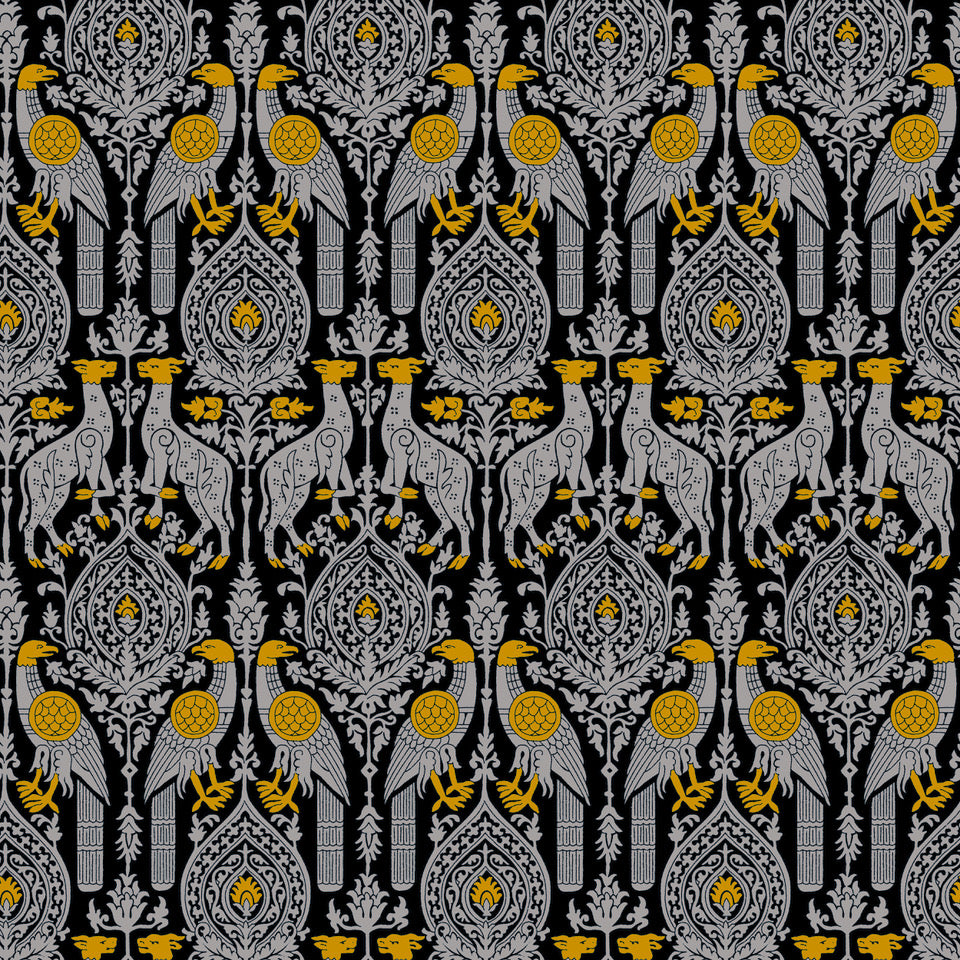 Carta da parati Forrest Bird Grey– Frei Und Apple